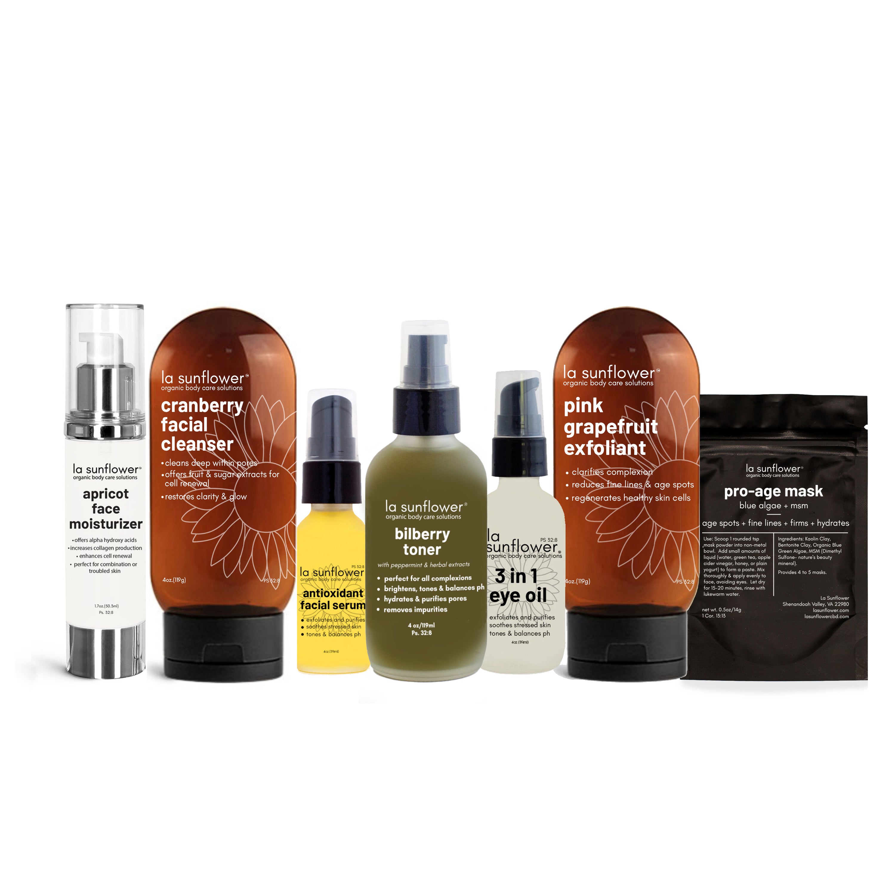 Complete 7-Piece Face Care Set for Normal to Combination Complexions W